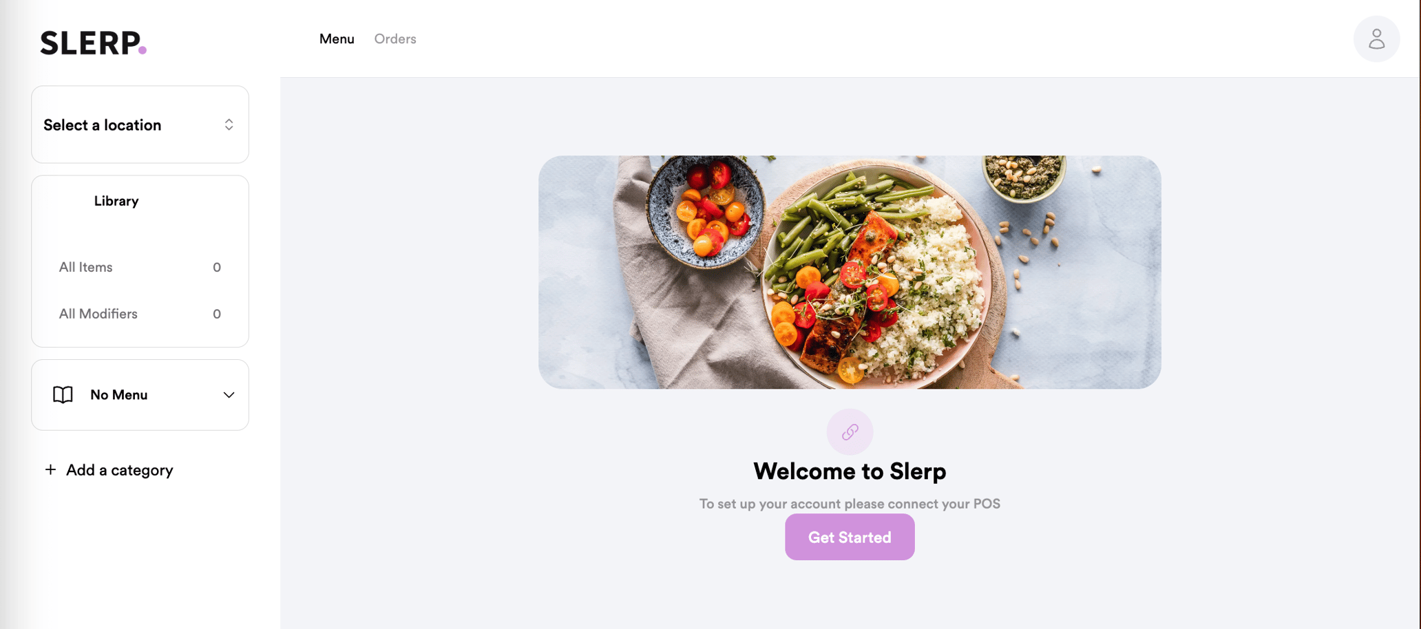 Slerp Menu & Order Manager Account Creation